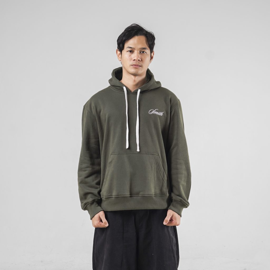House of Smith Sweater Hoodie Pria - Letter Smith Hoodie Army #2 ...