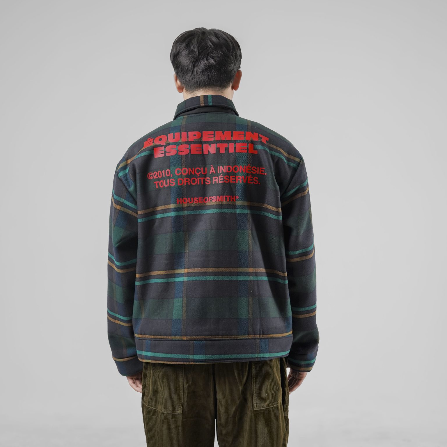House of Smith Jaket Pria - Field Grid Work Jacket Green - Work Jacket ...